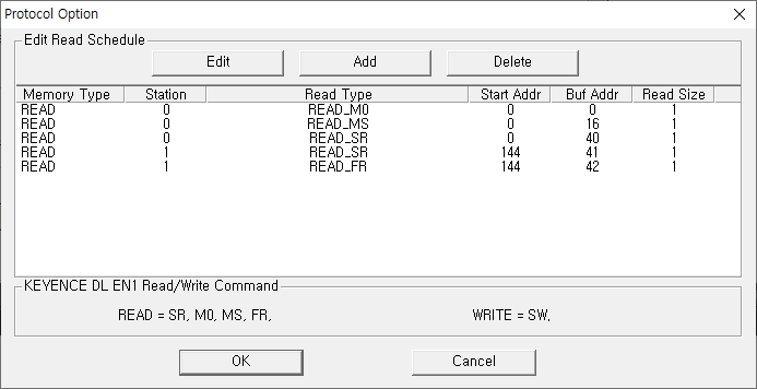 KEYENCE DL EN1 통신 드라이버